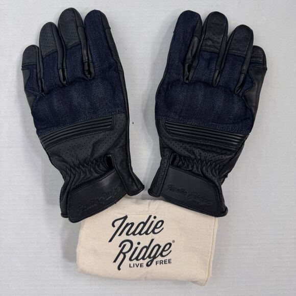 Indie Ridge | Accessories | Indie Ridge Gloves Mens Xxl Denim Leather Motorcycle Hardened Biker ...